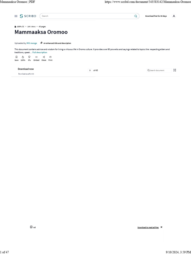 Mammaaksa Oromoo - PDF | PDF