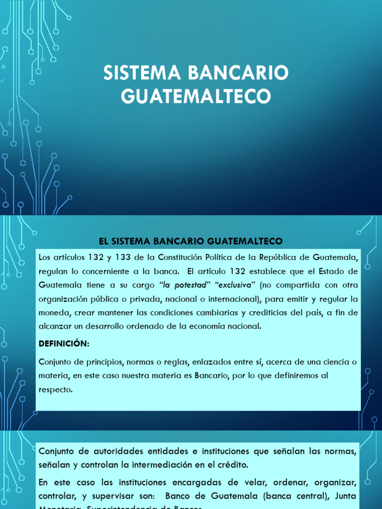 Sistema Bancario Guatemalteco | PDF