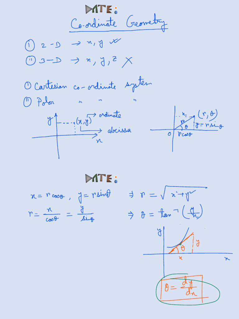 Mathematics - Coordinate Geometry - Lec-01 | PDF