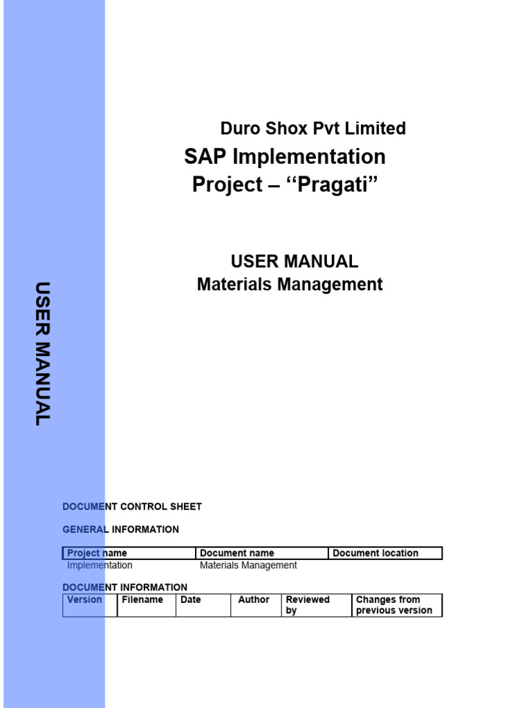 Sap MM Guide PDF | PDF