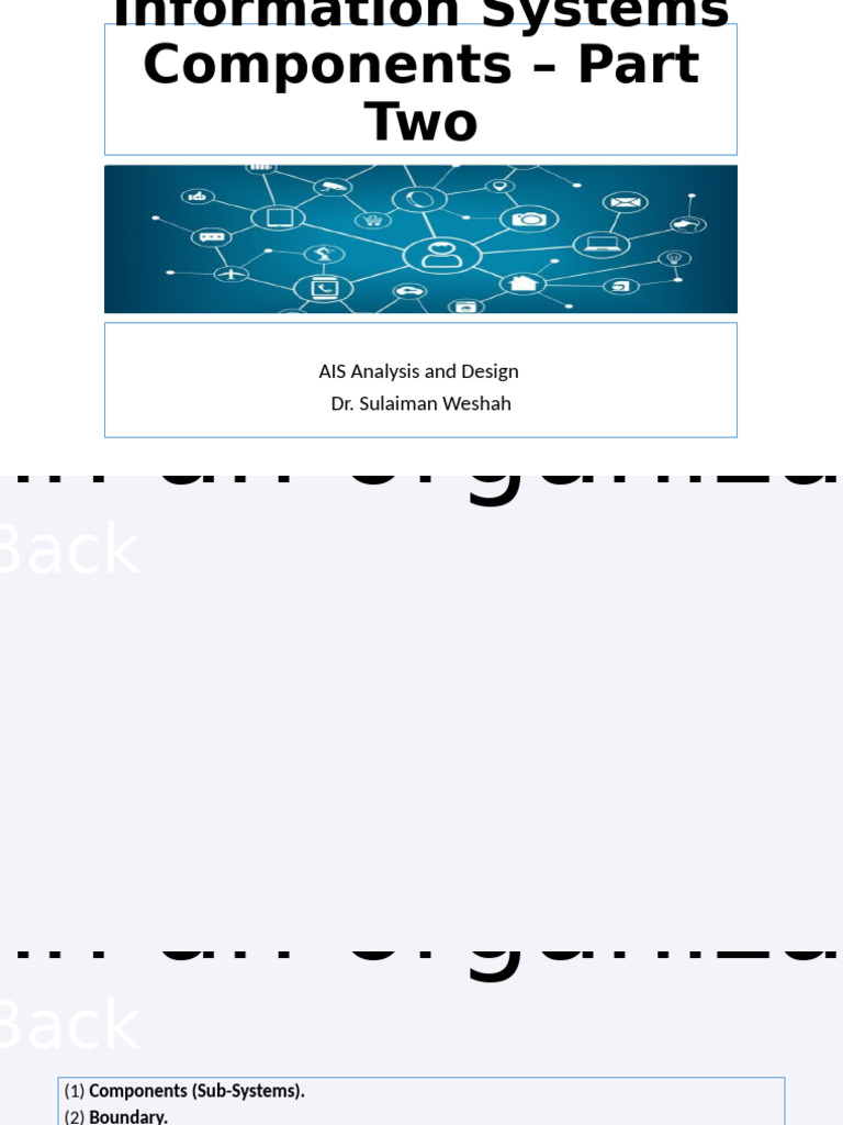Information Systems Components - Part 2 | PDF