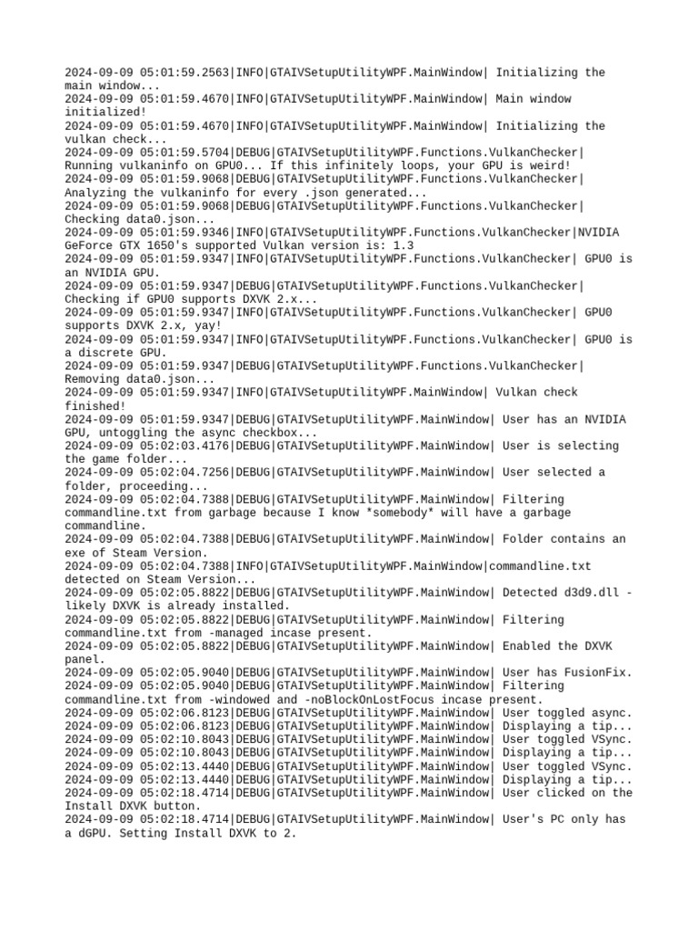 Gta IV Setup Utility Log | PDF