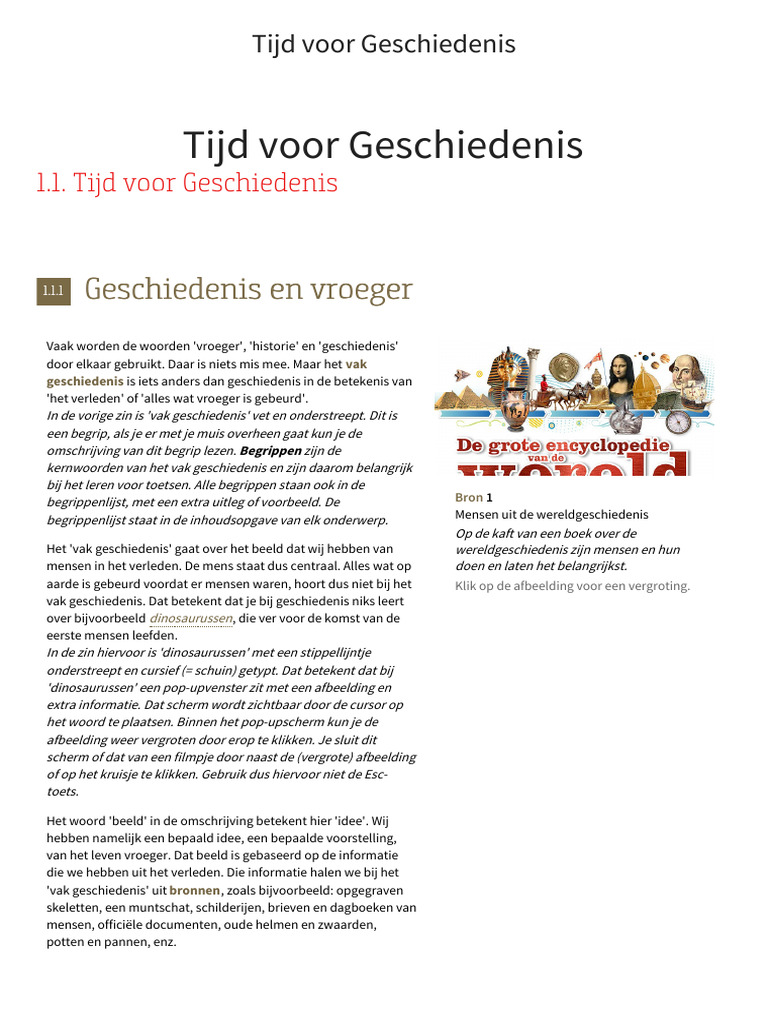 Tijd Voor Geschiedenis Tijd Voor Geschiedenis | PDF