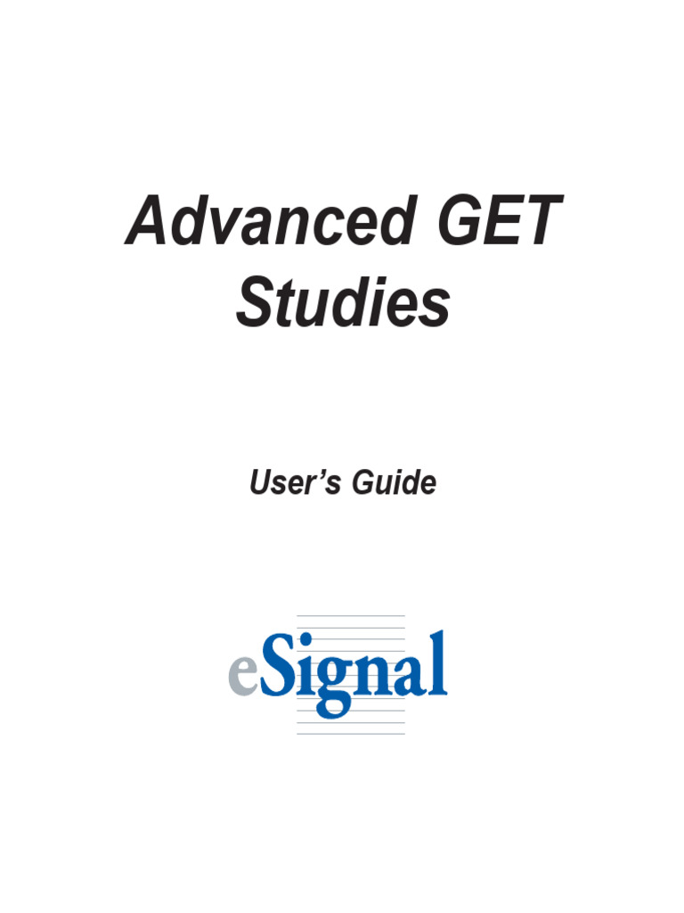 Advanced GET Studies | PDF