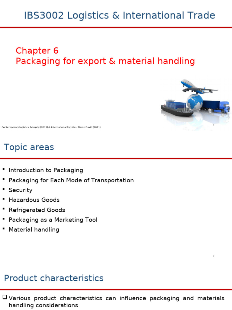 Chapter 6 - Packaging for export material handling | PDF