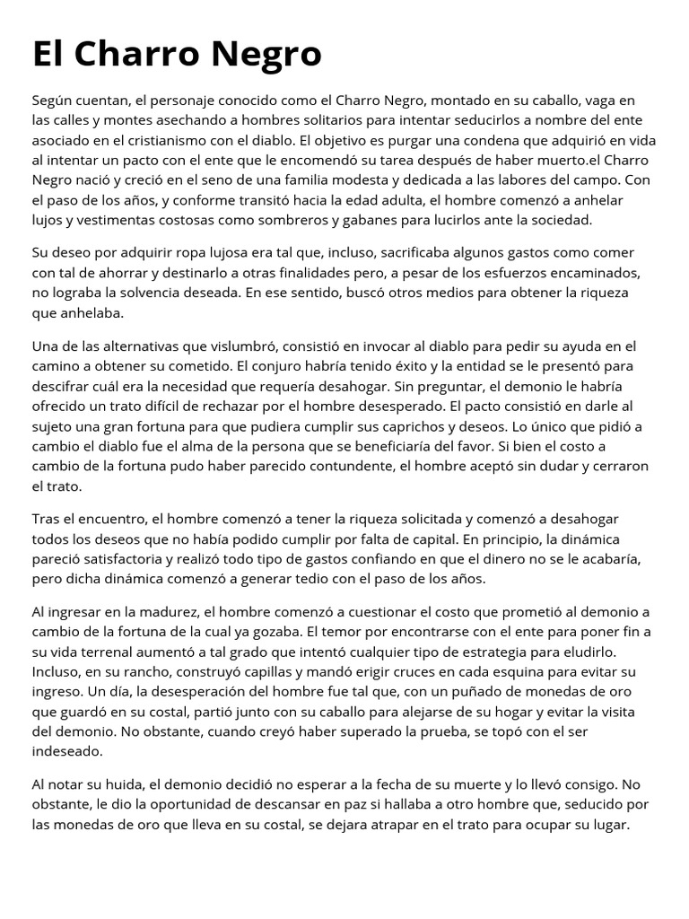 El Charro Negro | PDF | Diablo | Religión y espiritualidad