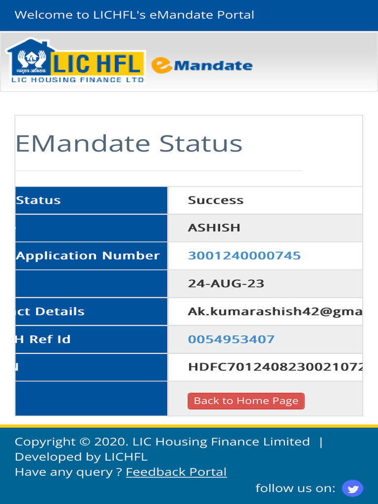 LICHFL E-Mandate | PDF | Business | Finance & Money Management