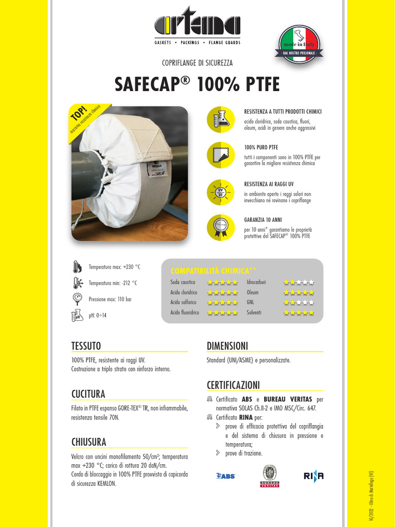 SAFECAP 100% PTFE Ita 2022-10 001 | PDF