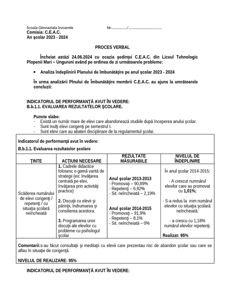 Proces Verbal Ceac | PDF