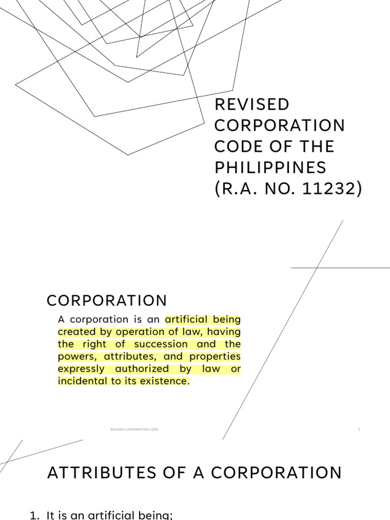 Revised-Corporation-Code ppt | PDF