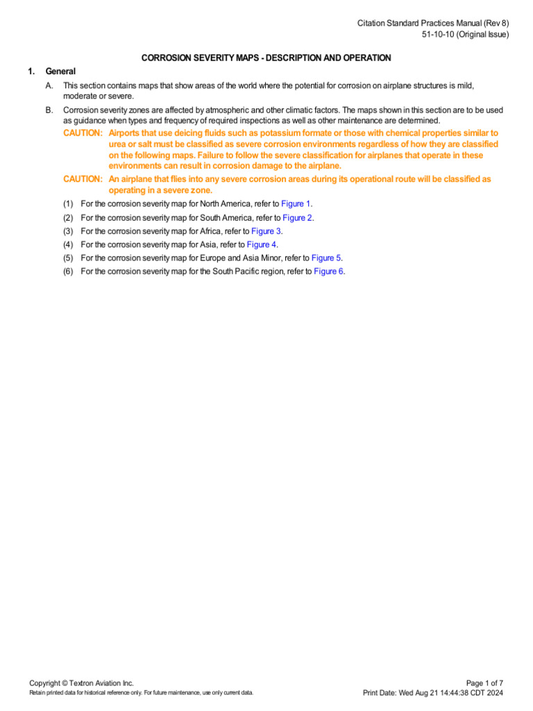 51-10-10 - CORROSION SEVERITY MAPS - DESCRIPTION AND OPERATION | PDF