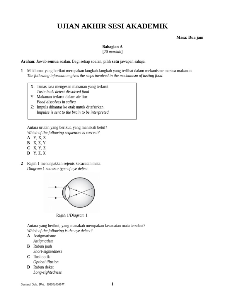 Soalan Latihan Uasa t3 | PDF