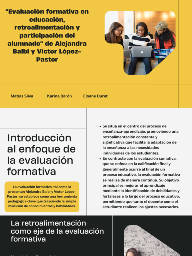 Evaluación Formativa en Educación, Retroalimentación y Participación Del Alumnado | PDF