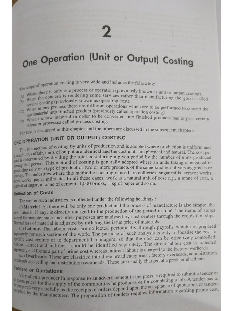 Unit 5 Unit Costing | PDF