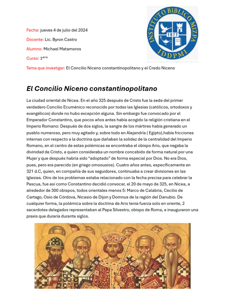 Concilio Niceno | PDF