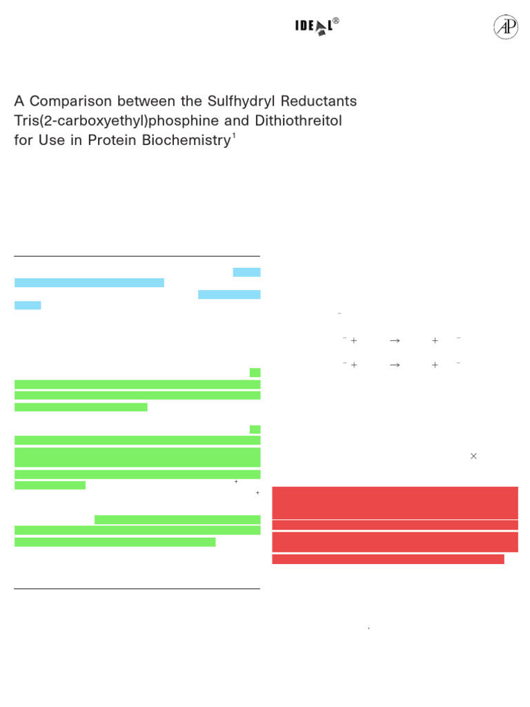 8) A Comparison Between The Sulfhydryl Reductants (TCEP) | PDF