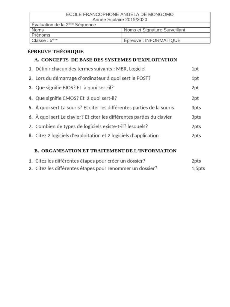 2eme Sequence 5eme 2019 2020 | PDF