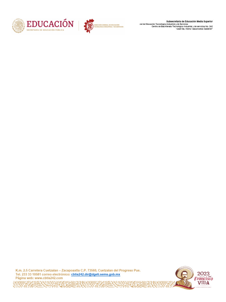 Membrete Cbtis | PDF