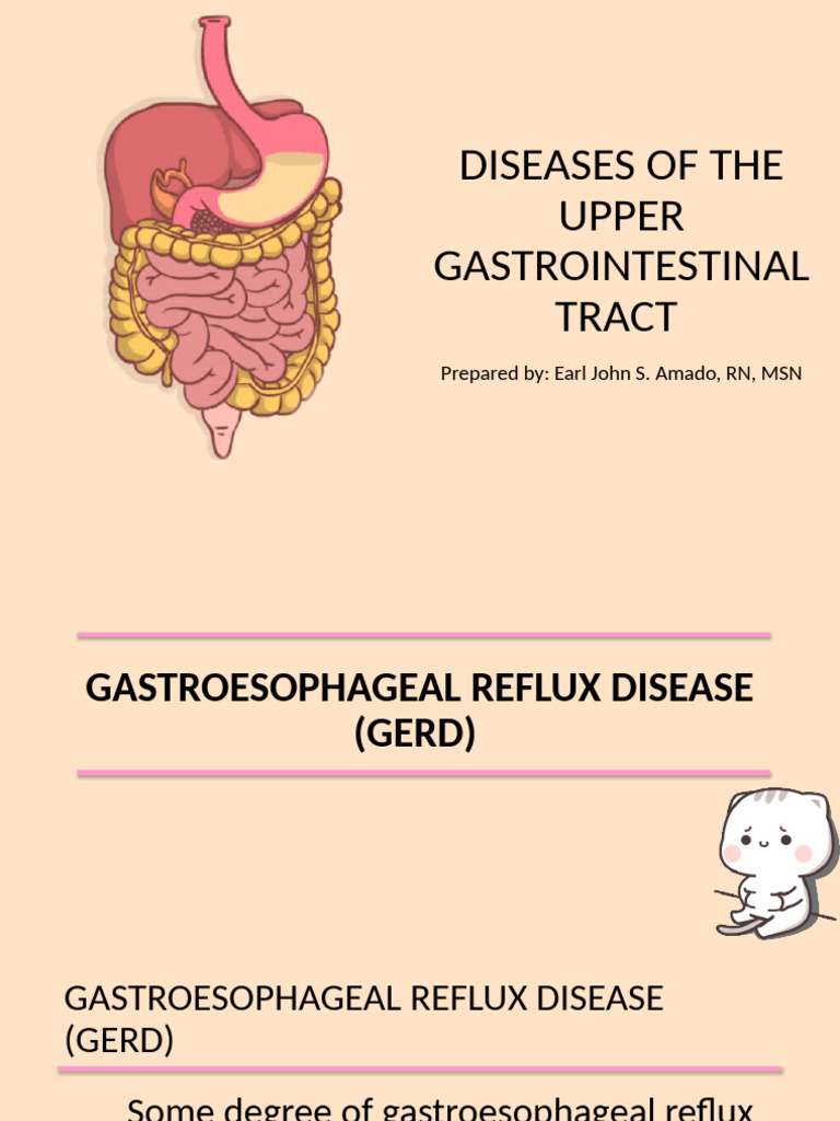 Week 2 Diseases of The Upper Gastrointestinal Tract | PDF