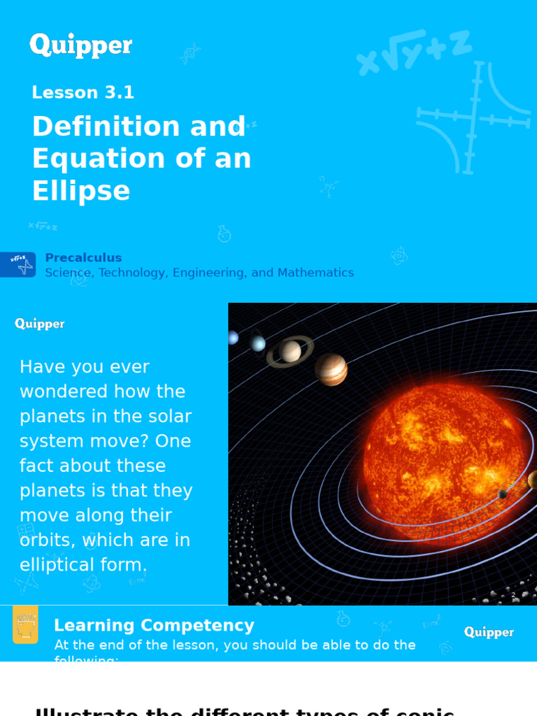 Definition and Eq. of An Ellipse | PDF