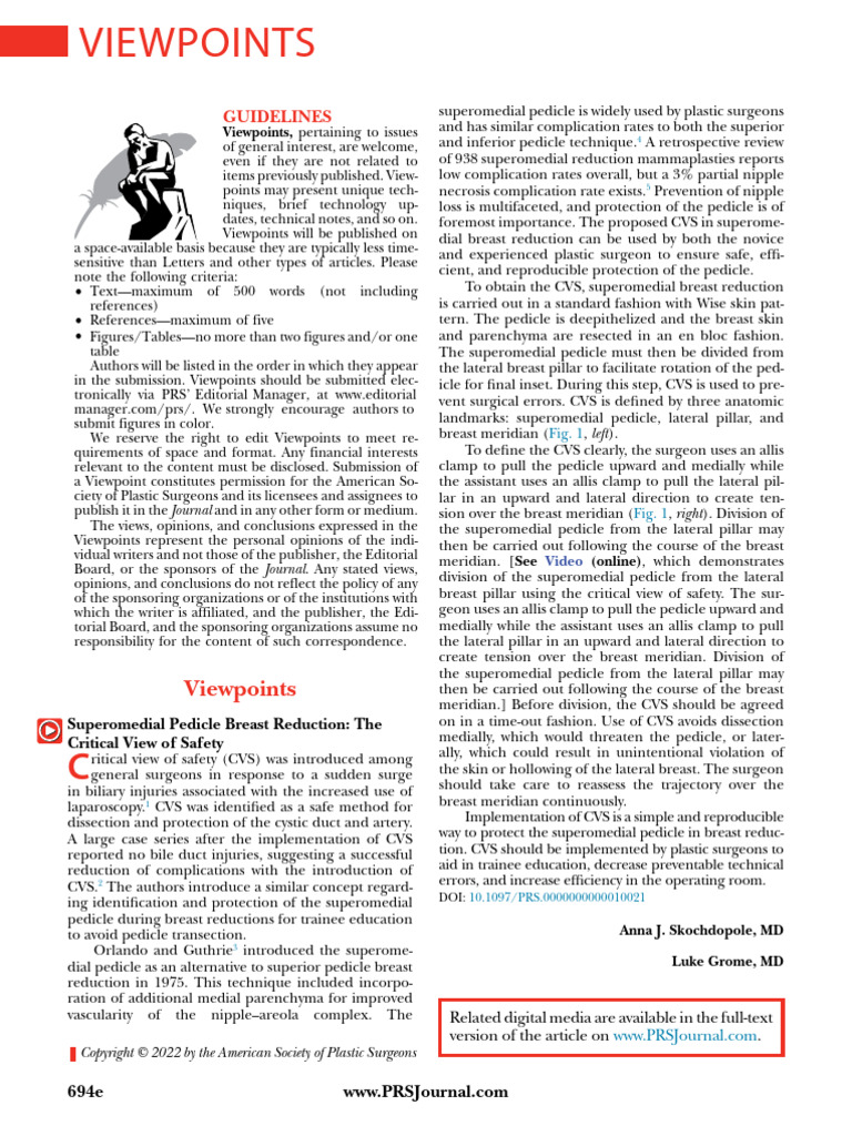 Superomedial Pedicle Breast Reduction The.48 | PDF