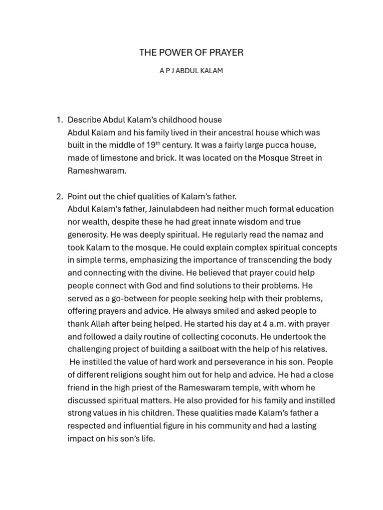 The Power of Prayer Notes | PDF