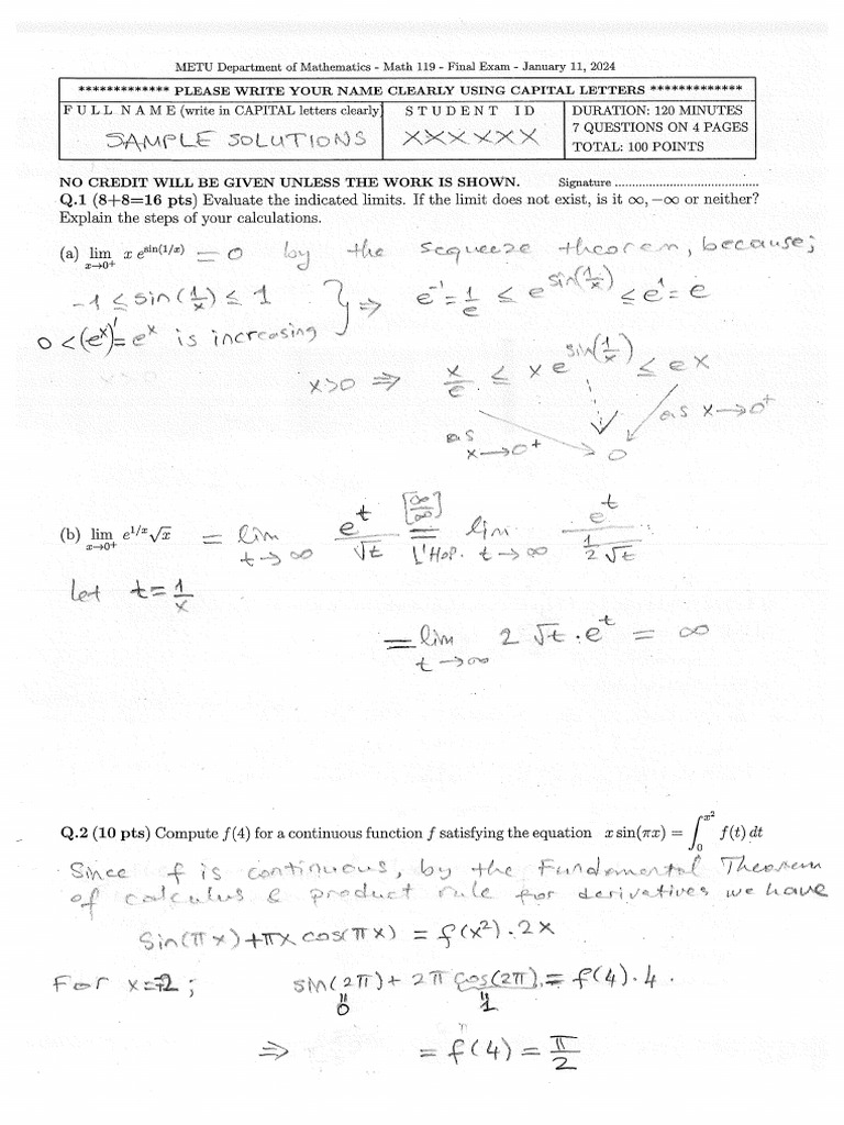 Final Sample Solution | PDF