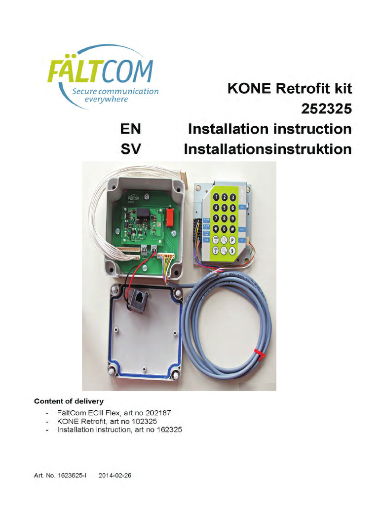 FALT 252325 Kone Retrofit Kit 1 | PDF