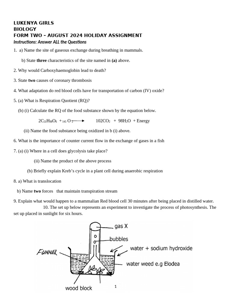 Biology F2 | PDF | Cellular Respiration | Science & Mathematics
