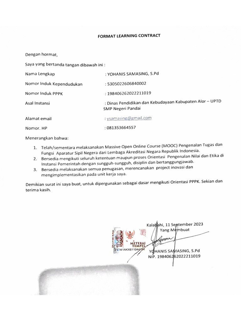 FLC Yohanis Samasing PDF | PDF