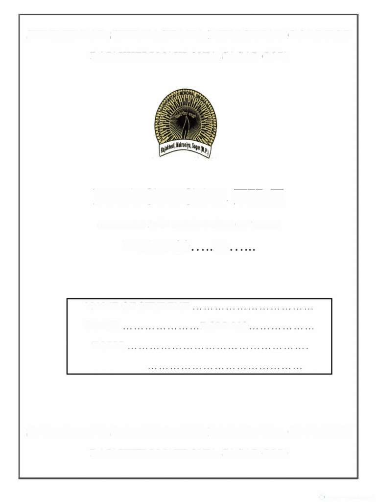 Bed Practical Front Page | PDF