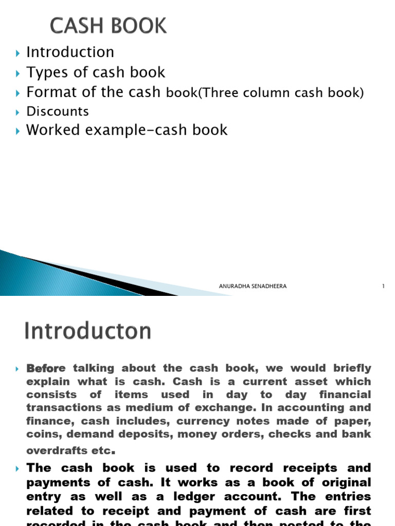 Cash Book Lesson 5 | PDF