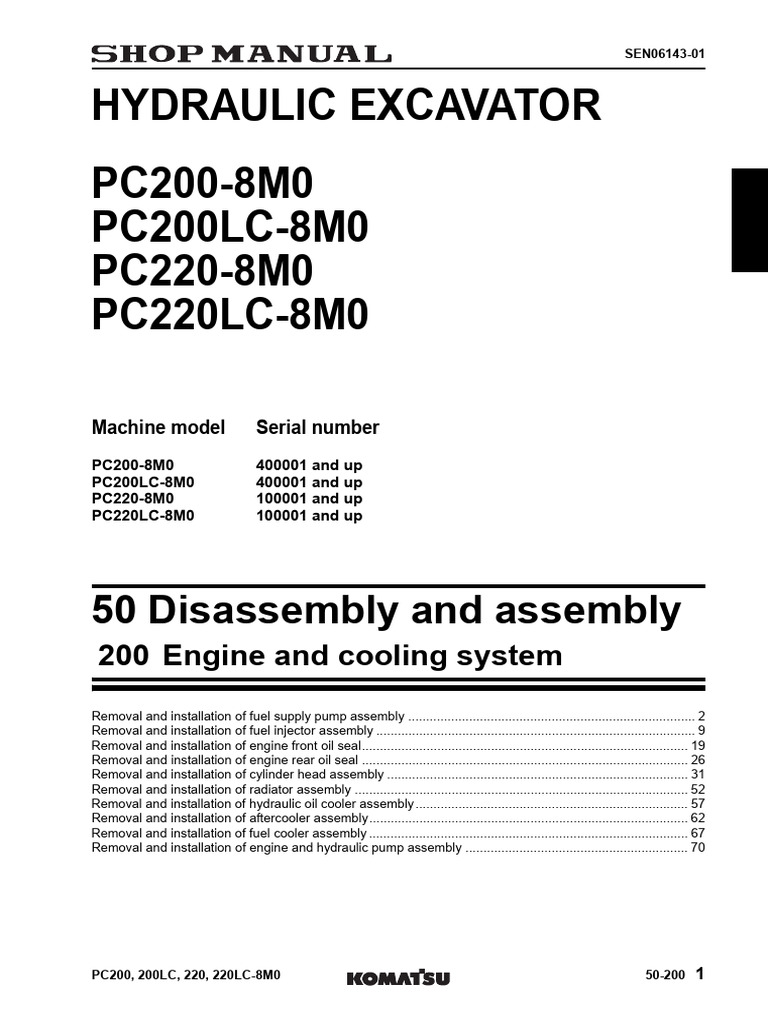 Shop - Manual - PC200 SN 400001-UP | PDF