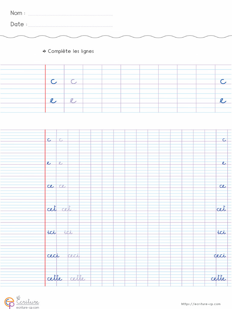 4 Ecriture CP Apprendre A Ecrire Les Mots Utiles C | PDF