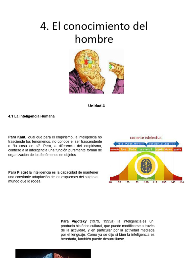 unidad 4 El conocimiento del hombre.pptx | PDF