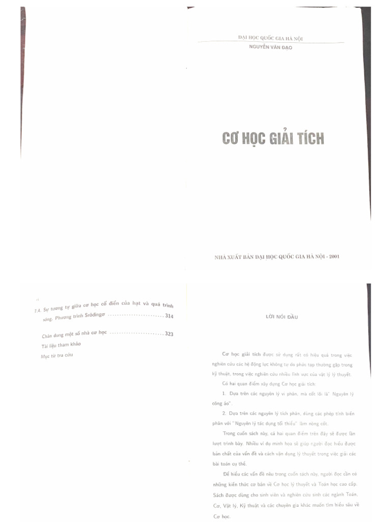 Co Hoc Giai Tich | PDF