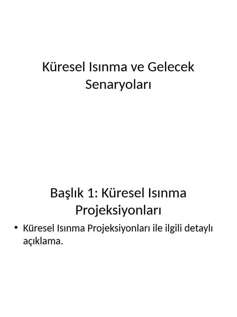 Kuresel Isinma Sunum 5 | PDF
