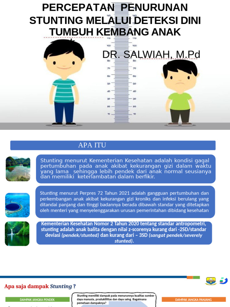 Percepatan Penurunan Stunting Melalui Tumbuh Kembang Anak | PDF