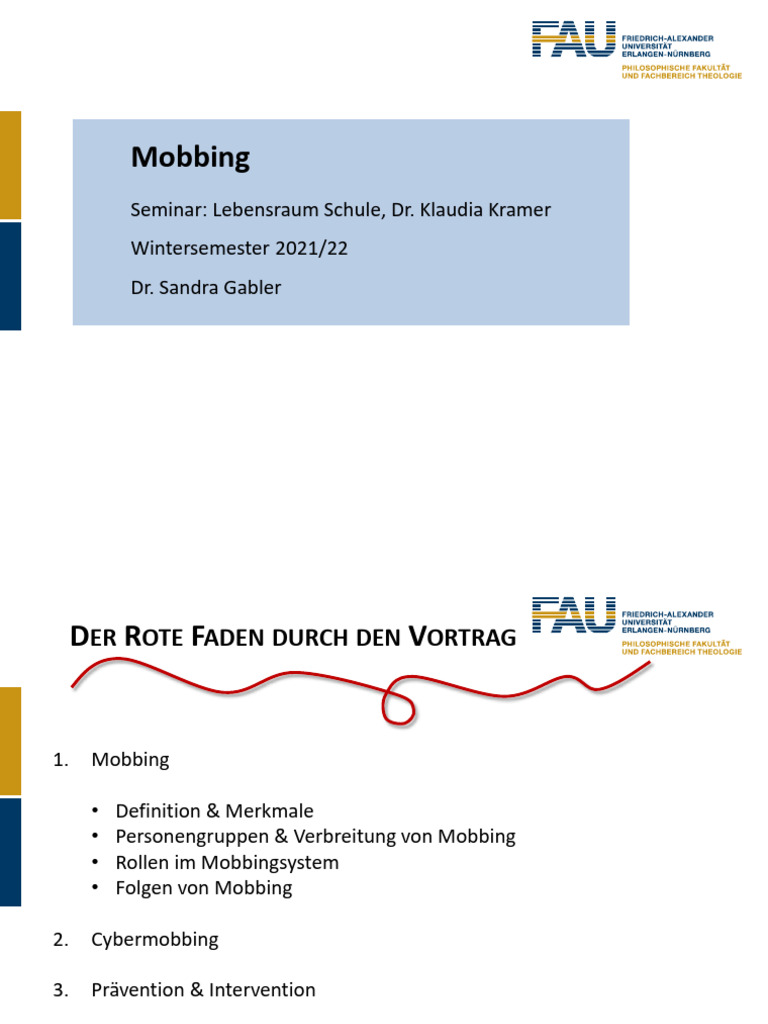 Mobbing Aggression 2021 Dr. Sandra Gabler | PDF