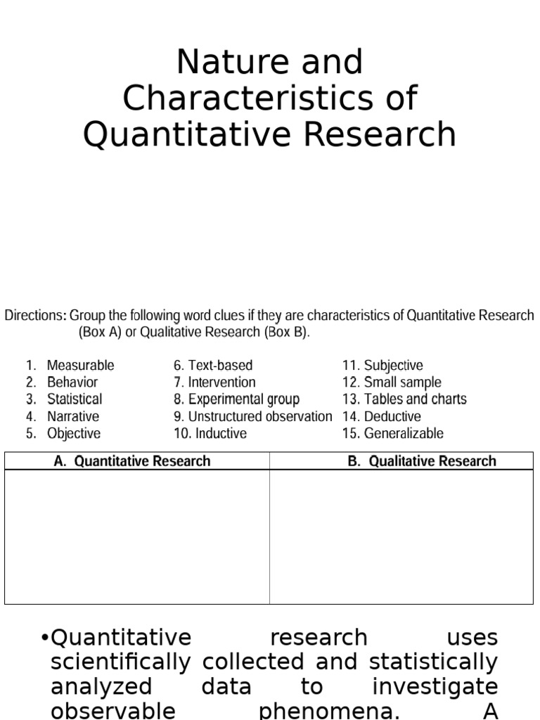 PR 2 Nature and Characteristics of Research | PDF