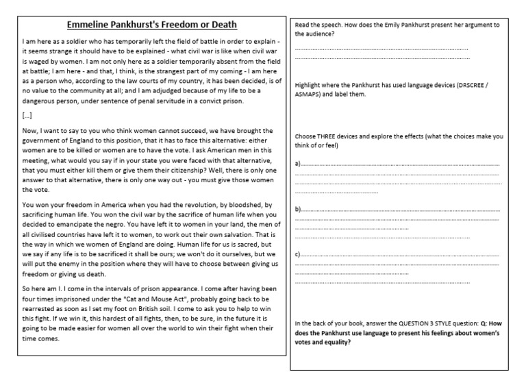 03 AO2 - Analyse Language - Activity 2 | PDF