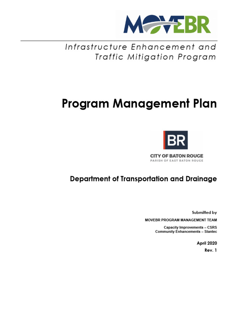 Program Management Plan MovEBR Rev1 | PDF