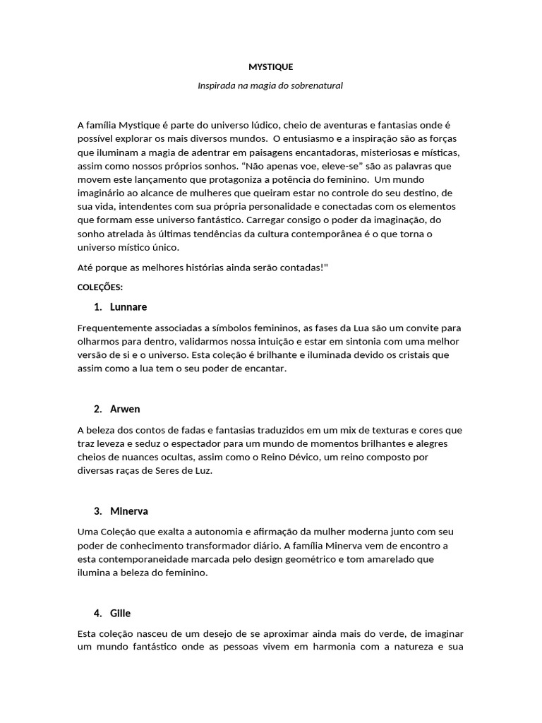 Release Mystique 1º 2023 Pdf