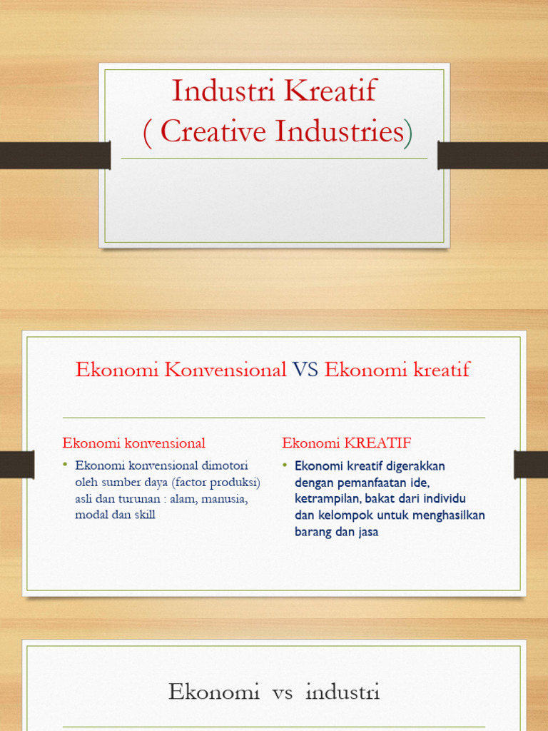 Industri Kreatif (Creative Industries | PDF