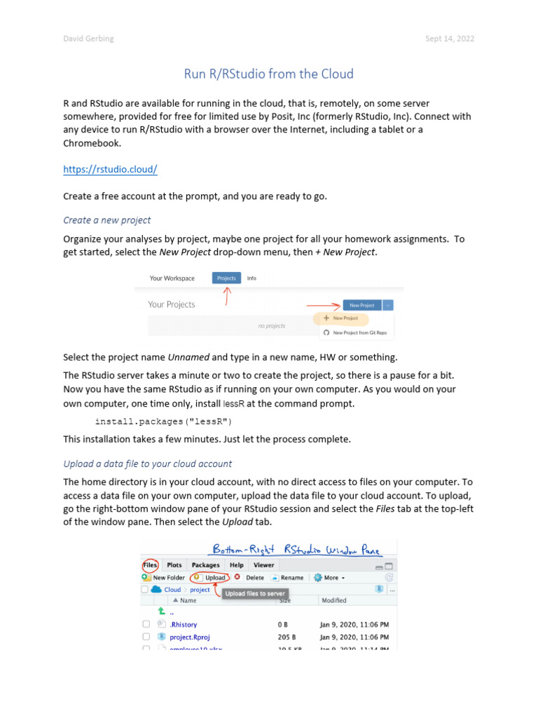 R Studio Cloud | PDF
