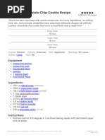 Best Chocolate Chip Cookie Recipe | PDF | Teaspoon | Baking
