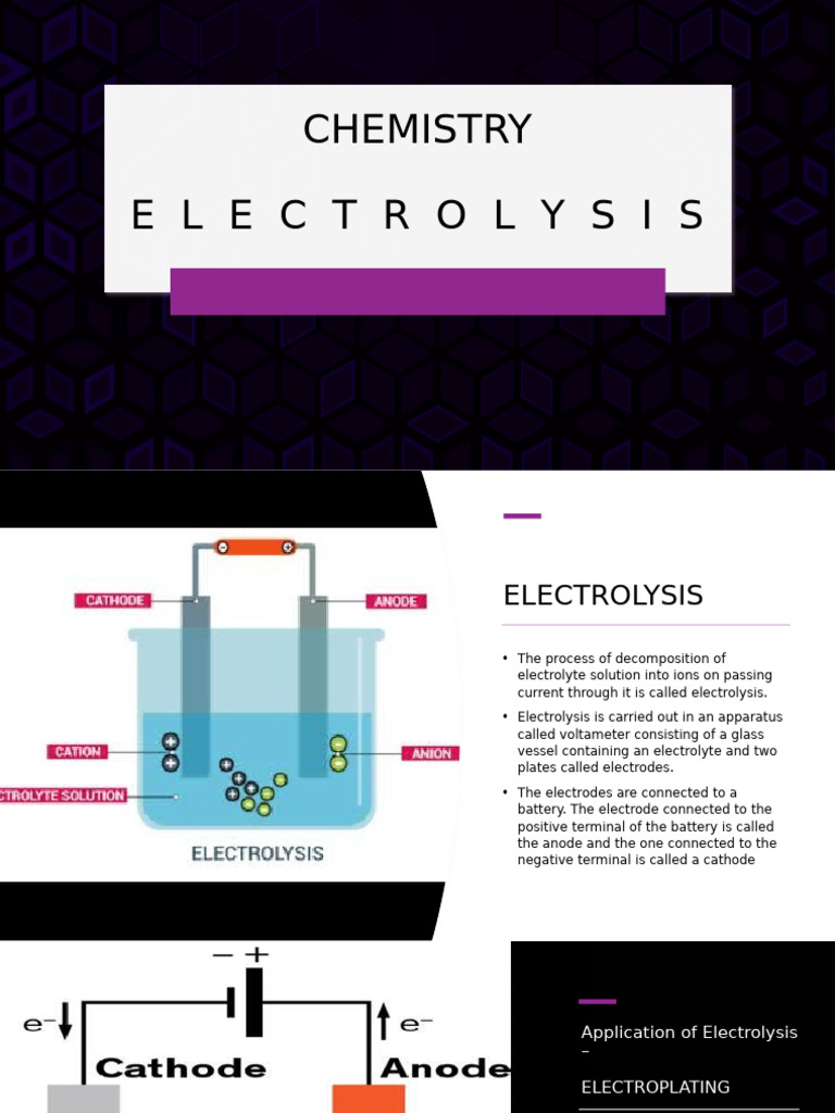 Electrolysis | PDF
