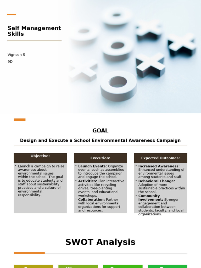 Self Management Skills (Vignesh S of 9D) | PDF