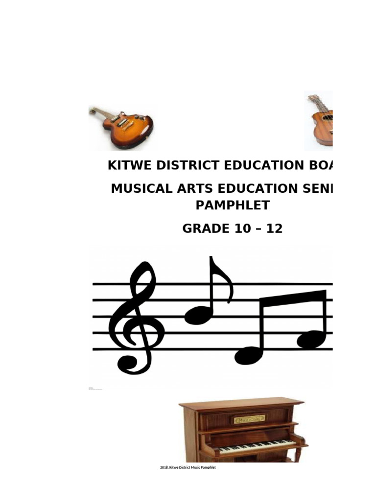 Senior Music Pamphlet 2018 | PDF