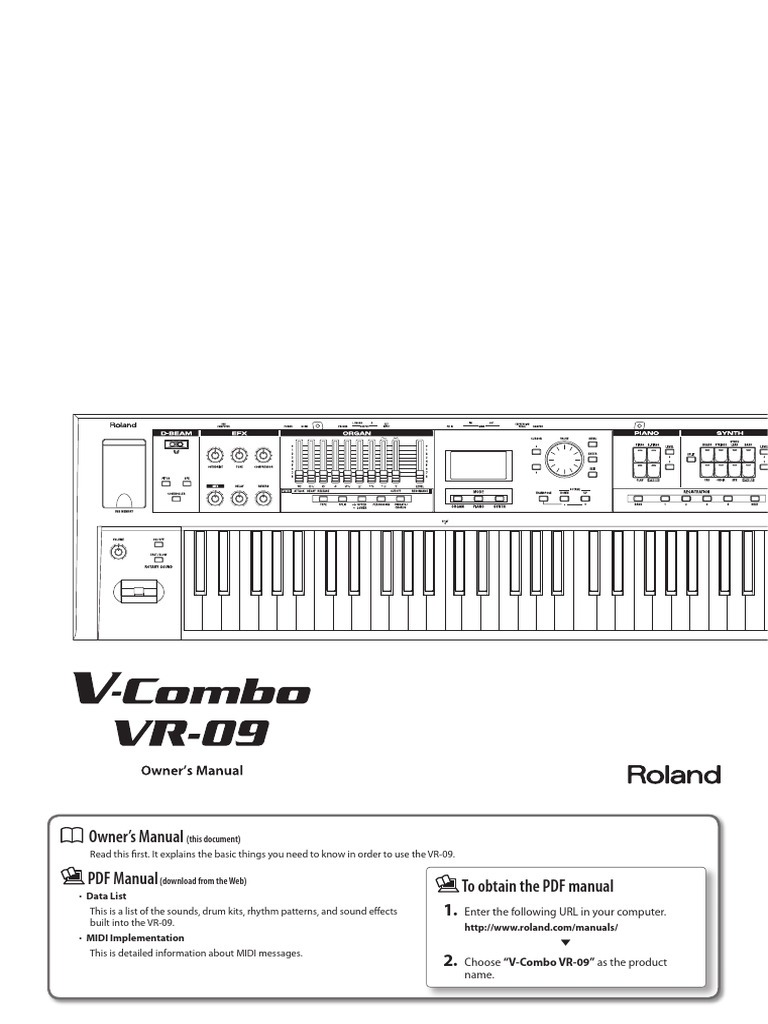 Roland VR-09 (En) | PDF